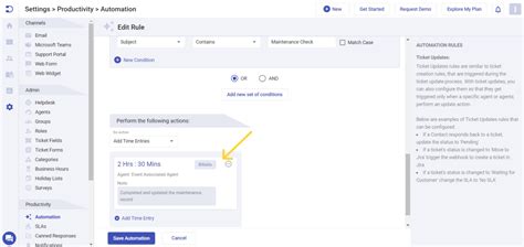 Adding Time Entries To Tickets Using Automation Desk365