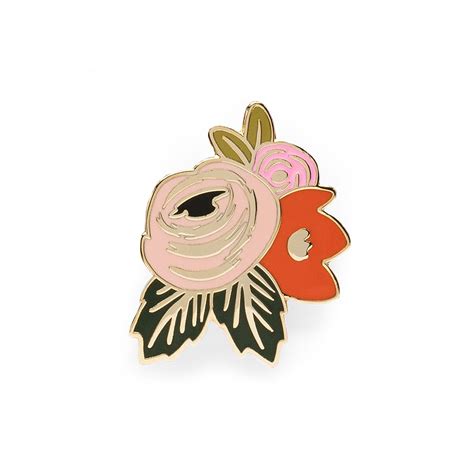 Rosa Enamel Pin Ruff House Paperie