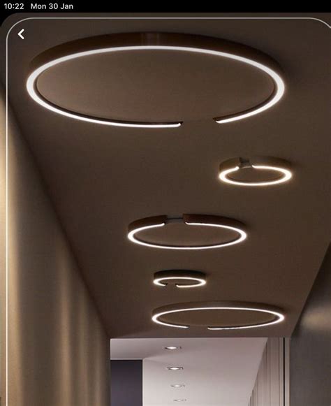 Modern Circular Ceiling Lights For Long Hallways