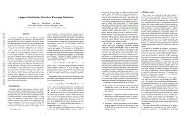 Adaptive Multi Teacher Multi Level Knowledge Distillation Papers With