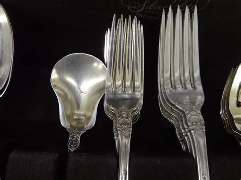 Lot Detail Gorham Sterling Silver Flatware Baronial Old 1898 62 Pieces