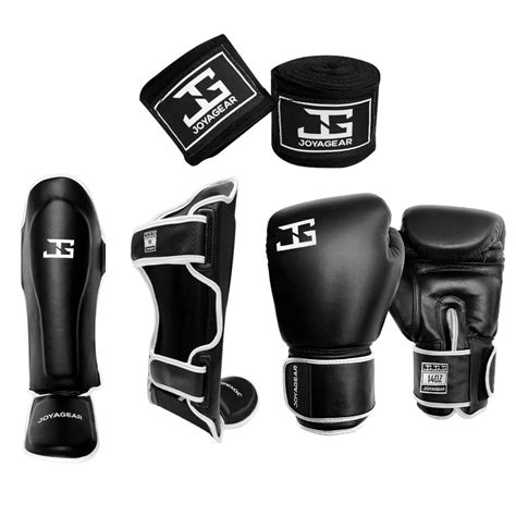 Joya Gear Kickboks Set Thai Leer Pro Zwart OLB Sports