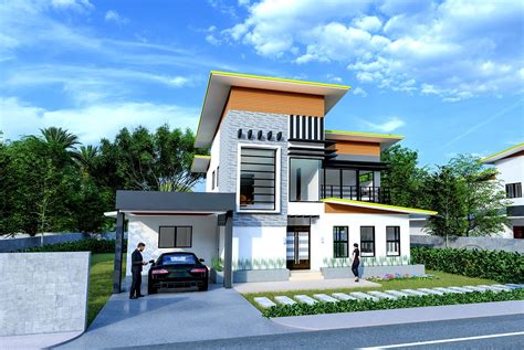 งานออกแบบบ้านพักอาศัย 2 ชั้น Modernhouse Style🏡 📌ขนาด 4 ห้องนอน 4