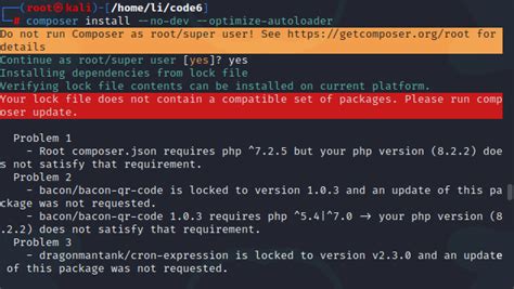 安装依赖composer报错 · Issue 260 · 4x99code6 · Github