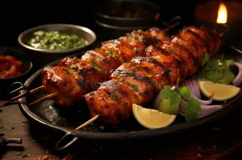 Juicy Skewered Seekh Kababs A Mouthwatering Blend Of Spices And Grilled