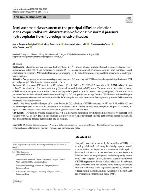 Semi Automated Assessment Of The Principal Diffusion Direction In The
