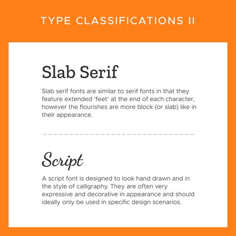 Type Week Part 4 Type Classifications Ii Following On From Our Last Post Two More Commonly