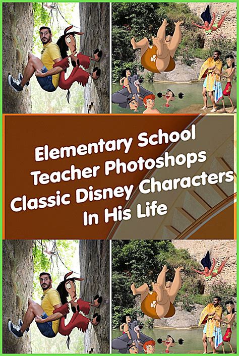 Elementary school teacher photoshops classic disney characters in his life – Artofit