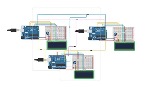 Circuit Design 2 Receive By 1 Sender Tinkercad