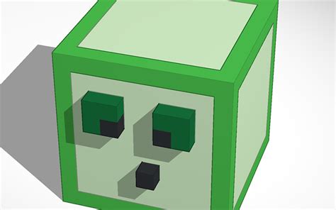 3d Design Minecraft Slime Tinkercad