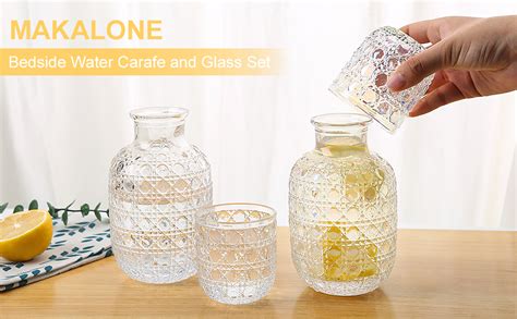 Bedside Water Carafe And Glass Set Water Carafe With Glass