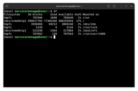 Comprender El Espacio En Disco Mediante El Comando Df En Linux
