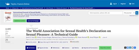 Declaration On Sexual Pleasure The World Association For Sexual Health WAS