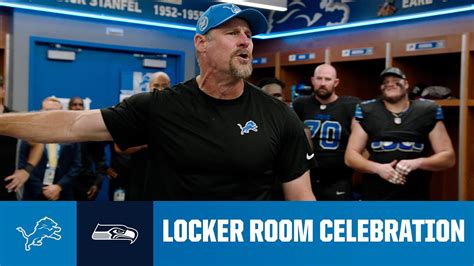 Lions Vs Seahawks Postgame Locker Room Celebration Youtube