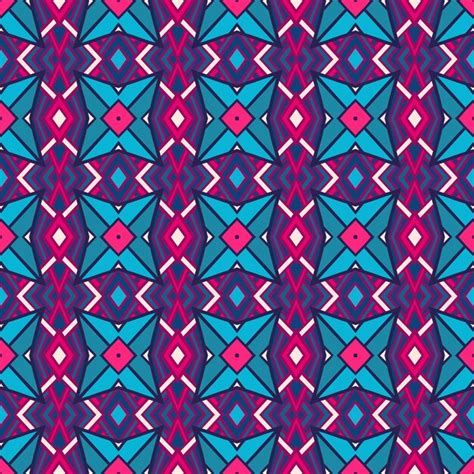 Padrão geométrico abstrato sem costura rosa e roxo Vetor Premium
