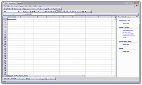ability spreadsheet file extensions