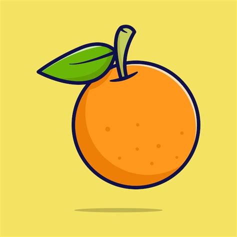 Ilustração do ícone do vetor fruta laranja conceito de ícone de fruta isolado design plano