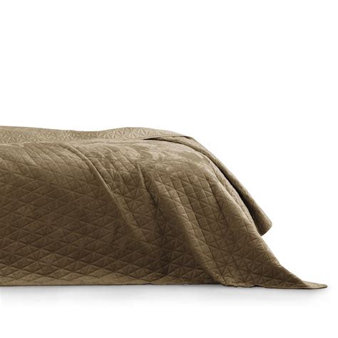Narzuta na łóżko pikowana Cappuccino dwustronna velvet x cm narzuta welwetowa pikowana