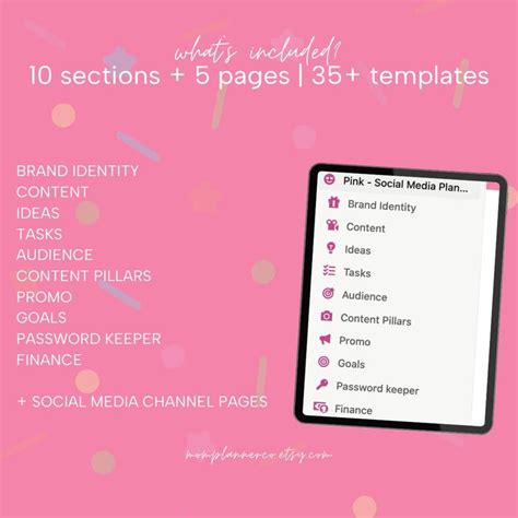 Notion Template Social Media Planner Ultimate Content Planner