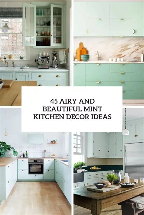 45 Airy And Beautiful Mint Kitchen Decor Ideas Shelterness Mint