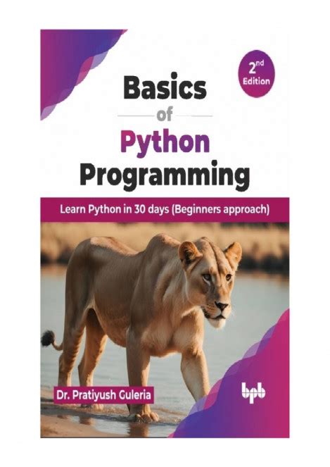 Basics Of Python Programming Learn Python In 30 Days Dr Pratiyush