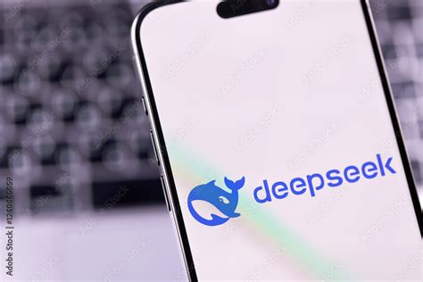 Deepseek Mobile Logo App On A Screen Closeup Smartphone Iphone Deepseek Is A Chinese Artificial