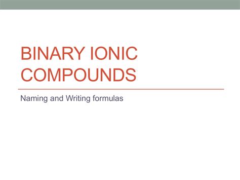 Binary Ionic Compounds Batmanjunction