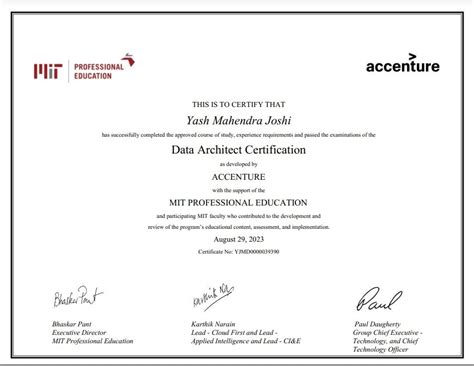 Yash Mahendra Joshi On Linkedin Data Architect Accenture