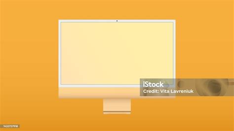 Tampilan Komputer Dengan Layar Kosong Layar Monitor Komputer Mockup