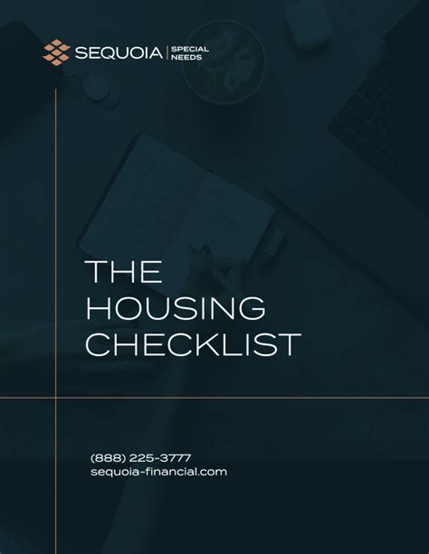 The Housing Checklist Sequoia Special Needs Planning