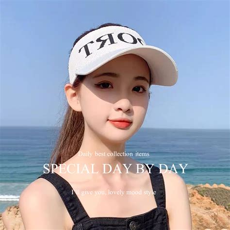 무료배송 Dn9ne 여름 프리미엄 여성 자외선차단 니트 밴드스포츠 썬캡 여성 여자 모자