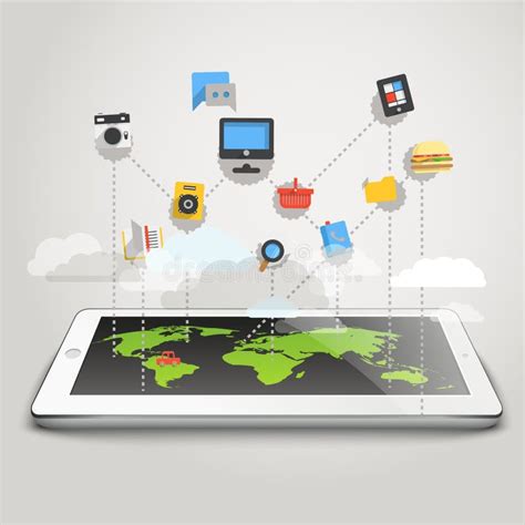 Abstract Scheme Of Modern Computer Network Stock Vector Illustration