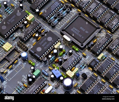 Electronics Close Up Of A Printed Circuit Board Stock Photo Alamy