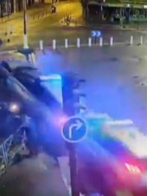 Horror Smash As Bumbling Cops Crash Into Criminal After High Speed