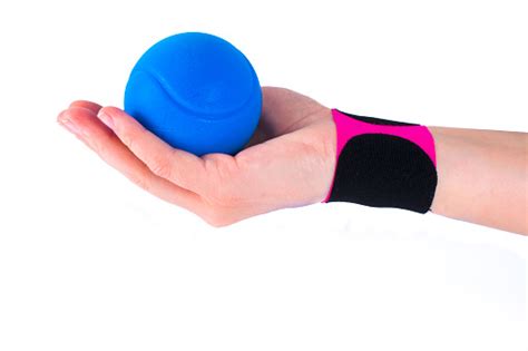 운동 요법 테이프와 Stressball 손 물리 치료 및 통증 손목 통증 긴장에 대 한 치료 테이프 탄력 있는 치료 테이프 접착