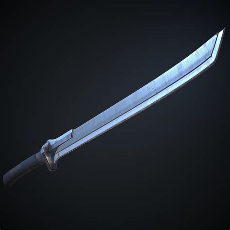3d Model Sci Fi Katana Vr Ar Low Poly Cgtrader