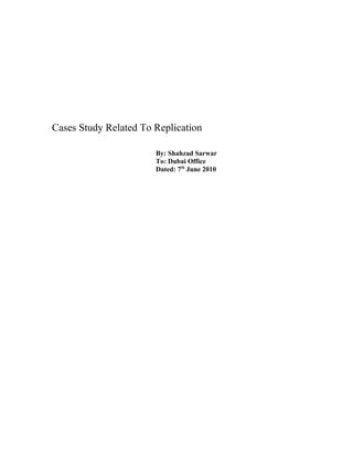 Software Architecture Case Study Why And Why Not Sql Server Replication PDF