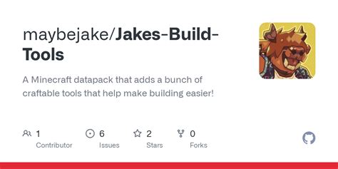 Github Maybejakejakes Build Tools A Minecraft Datapack That Adds A Bunch Of Craftable Tools