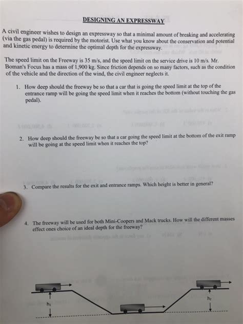 Solved DESIGNING AN EXPRESSWAY Civil Engineer Wishes To Chegg Com