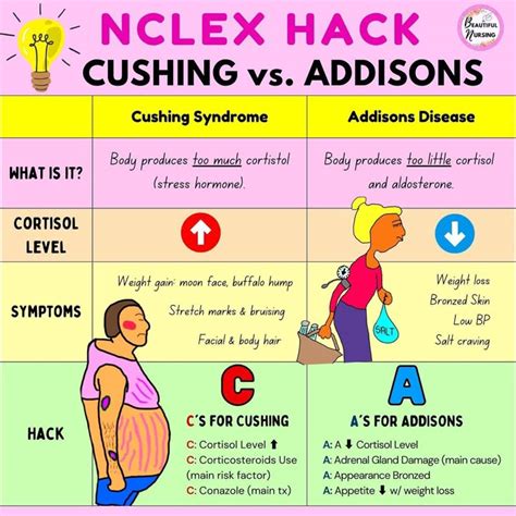 Beautiful Nursing Cushing Vs Addisons Nursing School Tips Nursing
