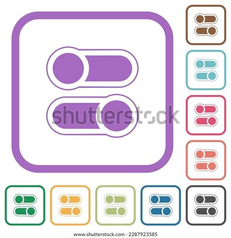 Horizontal Toggle Switches Alternate Simple Icons Stock Vector Royalty Free 2287923585
