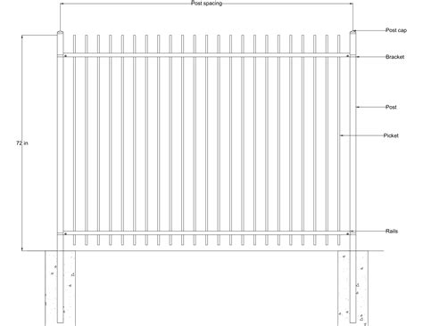 Through Picket 2 Rail Draw A Fence