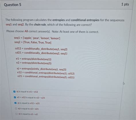 solved question 51ptsthe following program calculates the