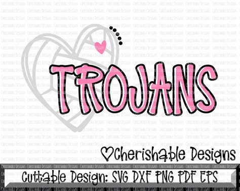Volleyball Svg Trojans Svg Trojans Volleyball Svg Trojan Etsy