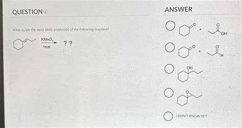 Solved Questionwhat Is Are The Most Likely Product S ﻿of