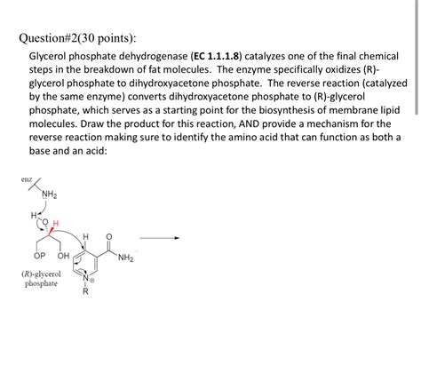 Solved Question#2(30 ﻿points):Glycerol phosphate | Chegg.com