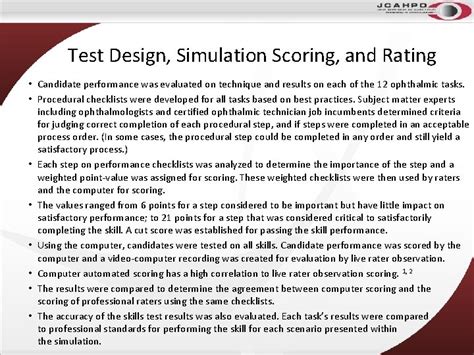 performancebased testing to measure ophthalmic skills using computer