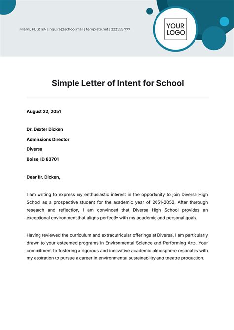 Free Letter Of Intent For Educational Assistance Template To Edit Online