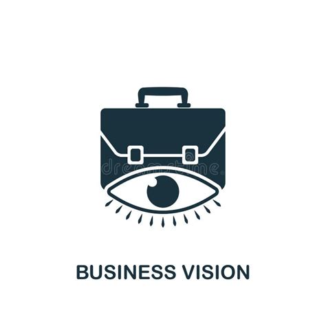 业务愿景图标 从商业策略图标集合中设计创意元素 Web的pixel Perfect Business Vision图标 库存例证 插画