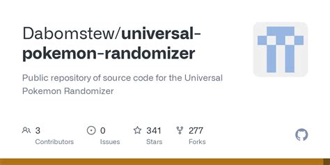 Github Dabomstewuniversal Pokemon Randomizer Public Repository Of
